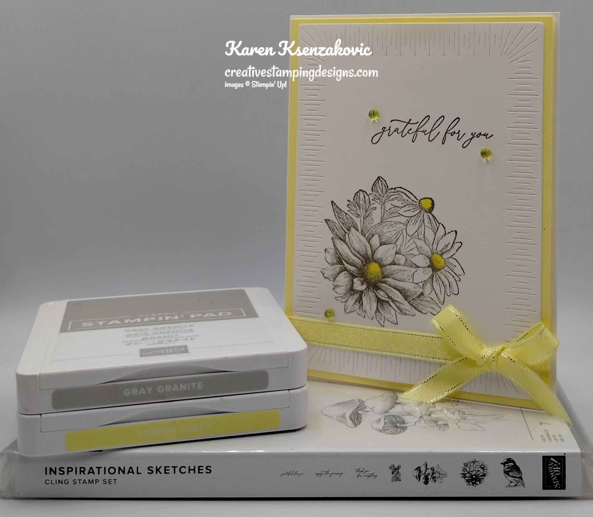 Stampin’ Up! Inspirational Sketches Daisies | Creative Stamping Designs