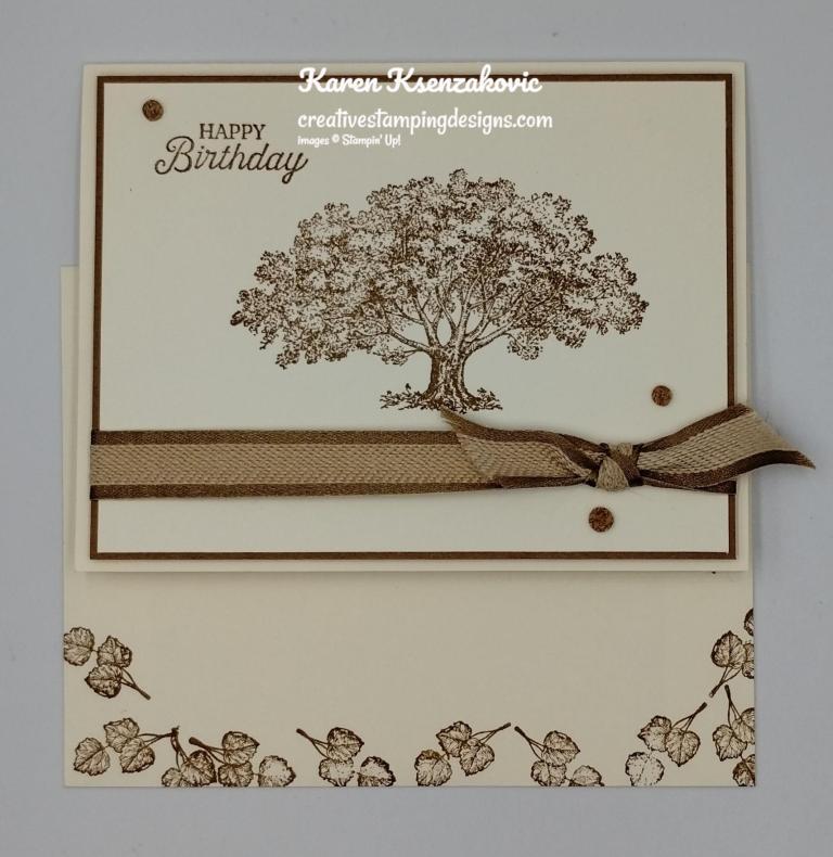 Stampin’ Up! Loveliest Tree CAS Masculine Card | Creative Stamping Designs