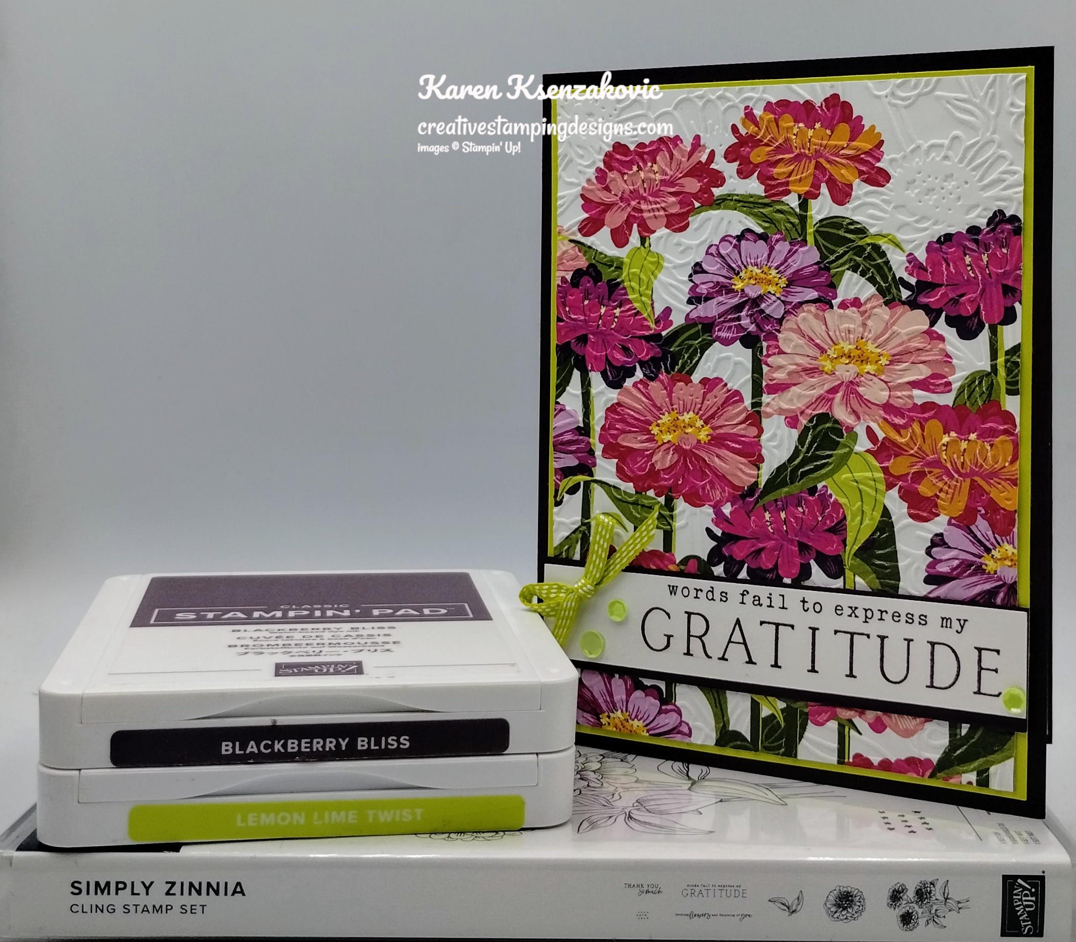 Stampin’ Up! Simply Zinnia CAS | Creative Stamping Designs