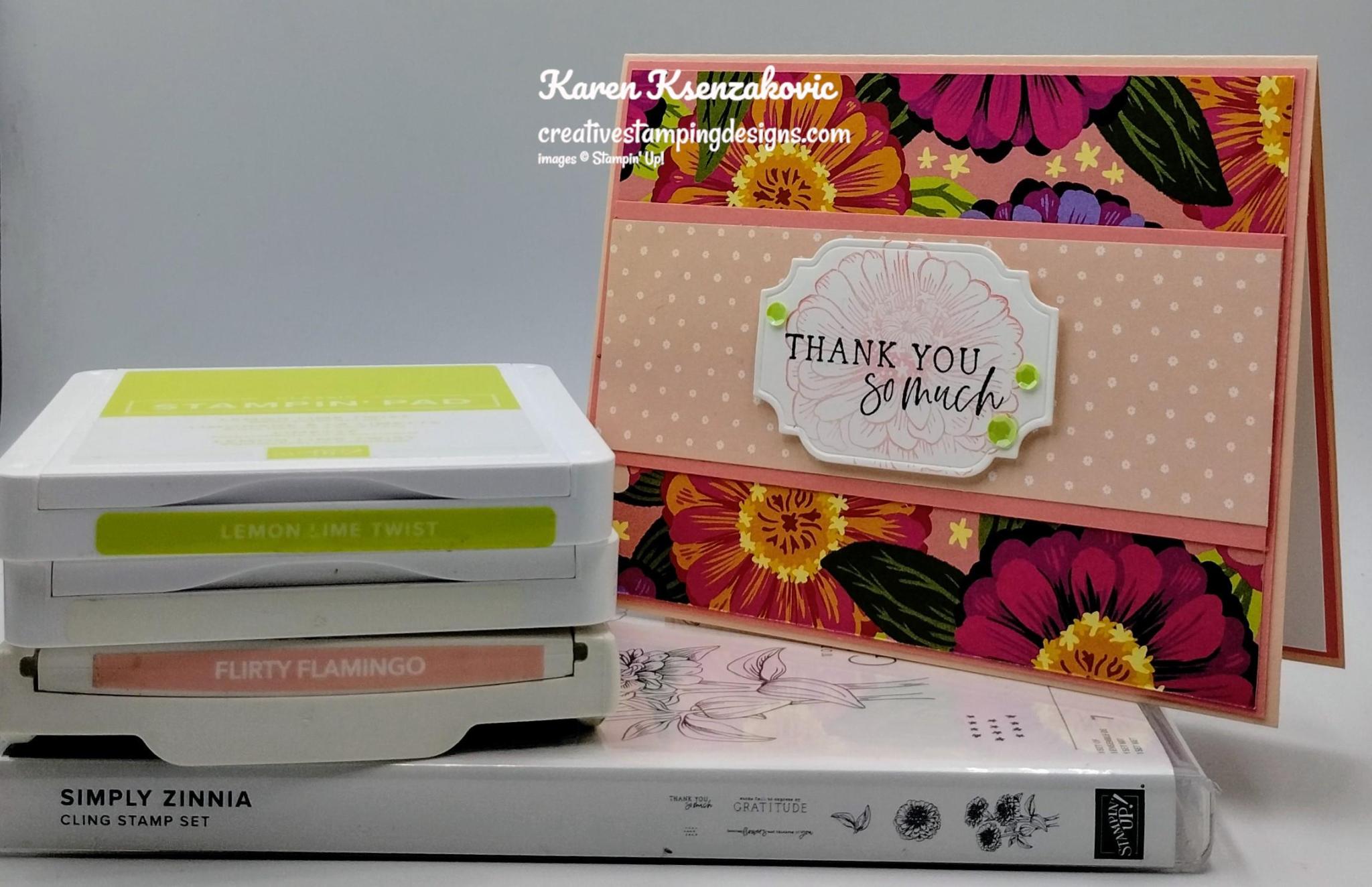 Stampin’ Up! Simply Zinnia CAS | Creative Stamping Designs