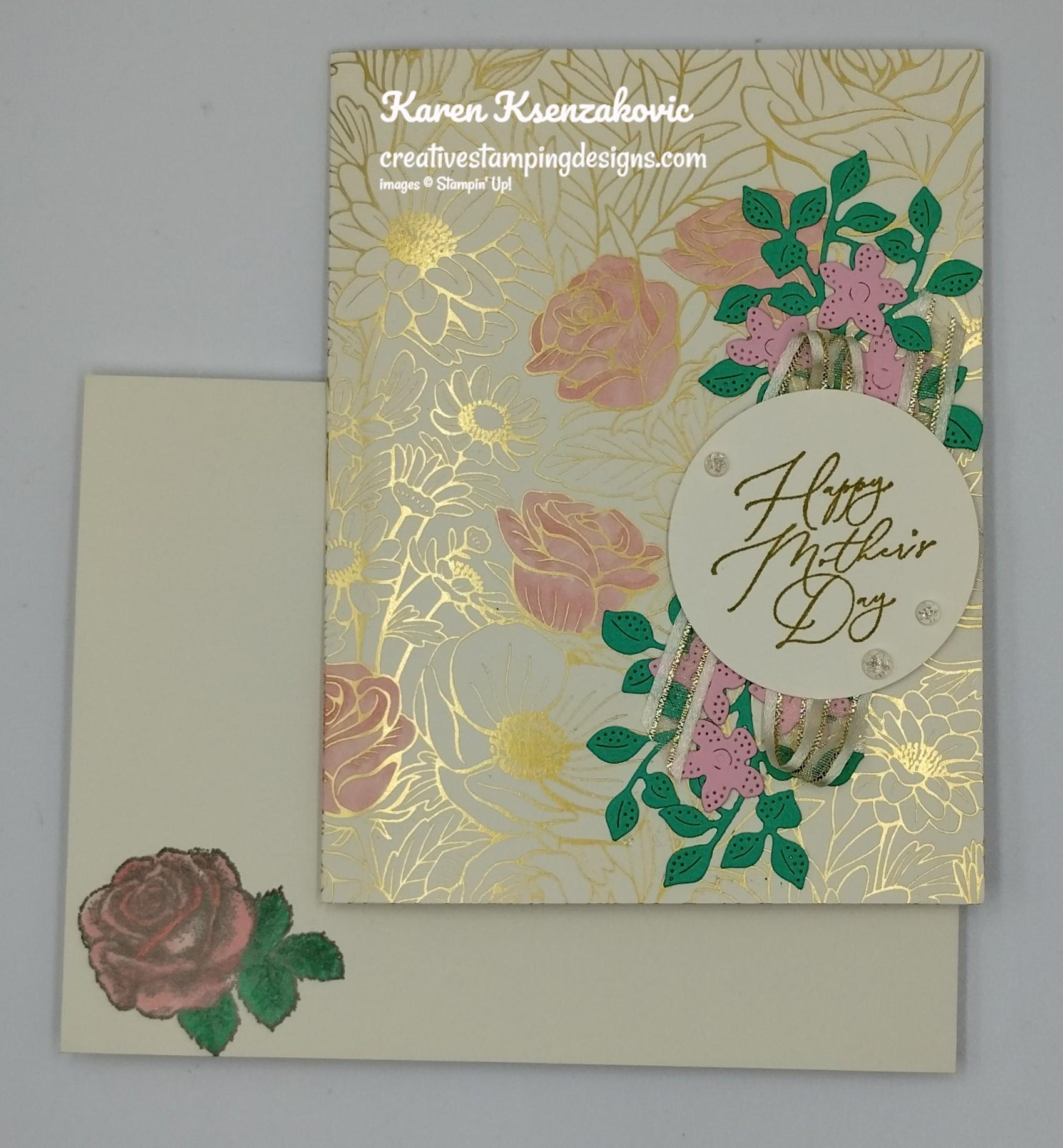 Stampin’ Up! Stippled Roses with Gold Foiled Flowers | Creative ...