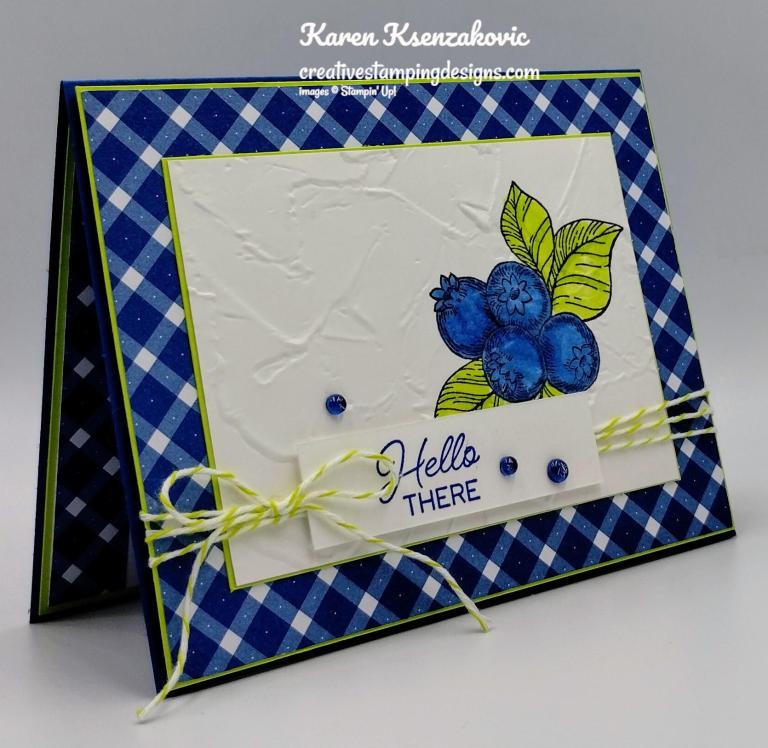 Stampin’ Up! Blueberry Bunches Hello | Creative Stamping Designs