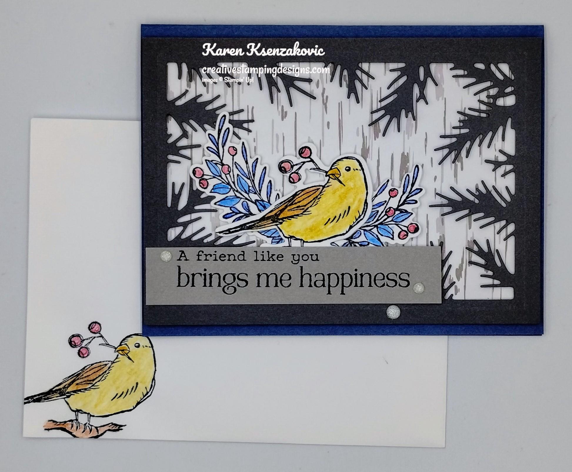 Stampin’ Up! Winterly Tree Tops in Gray | Creative Stamping Designs