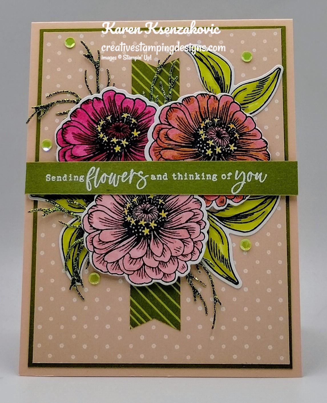 Stampin’ Up! Simply Zinnia in Pinks | Creative Stamping Designs