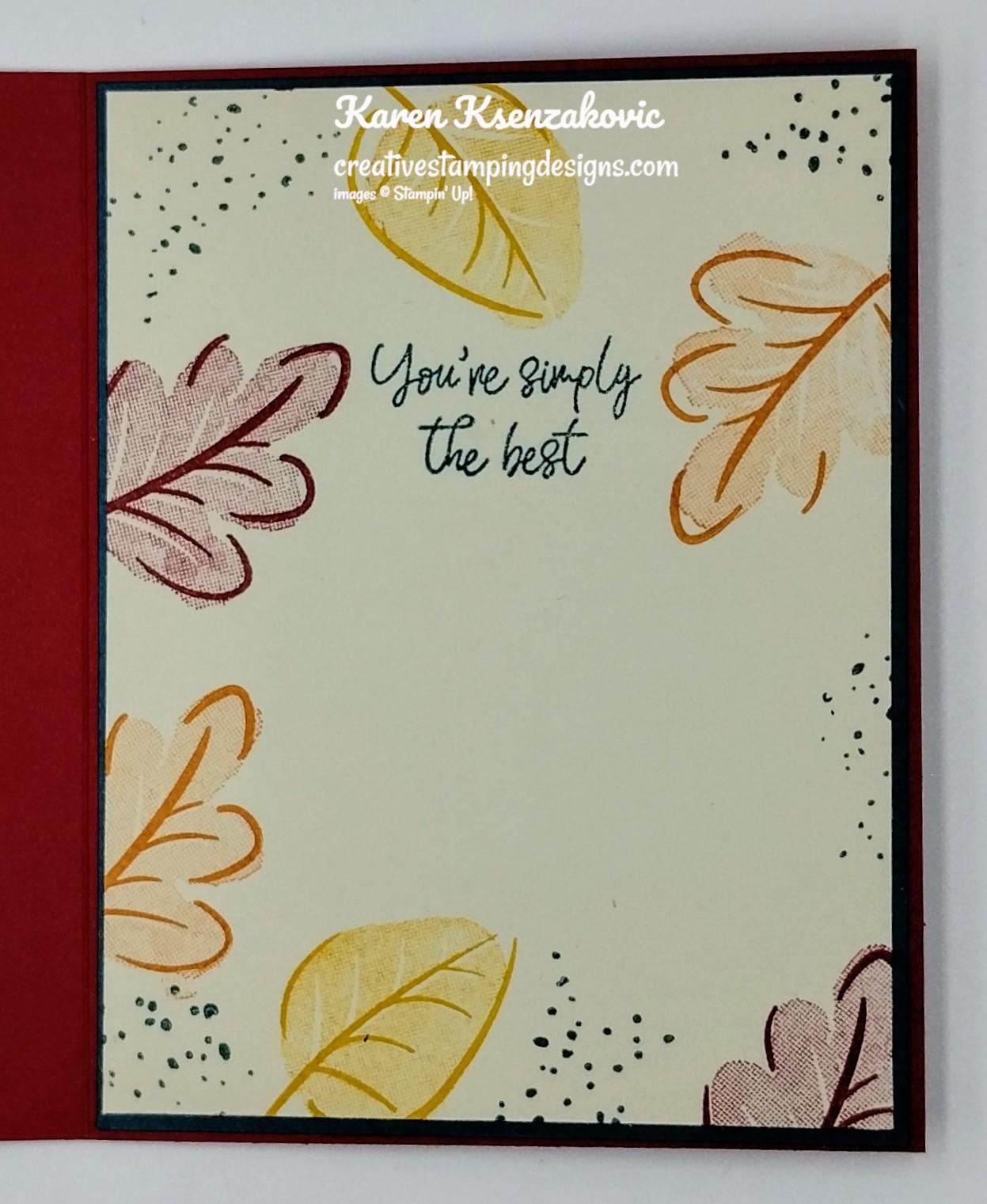 Stampin’ Up! Caring Leaves for The Happy Inkin’ Thursday Blog Hop ...