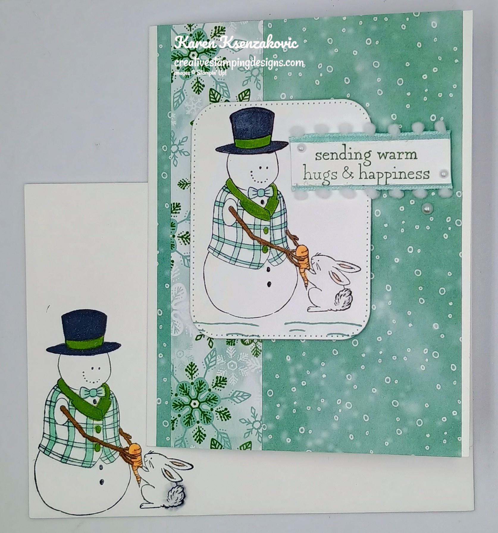 Stampin’ Up! Snowman Hugs | Creative Stamping Designs