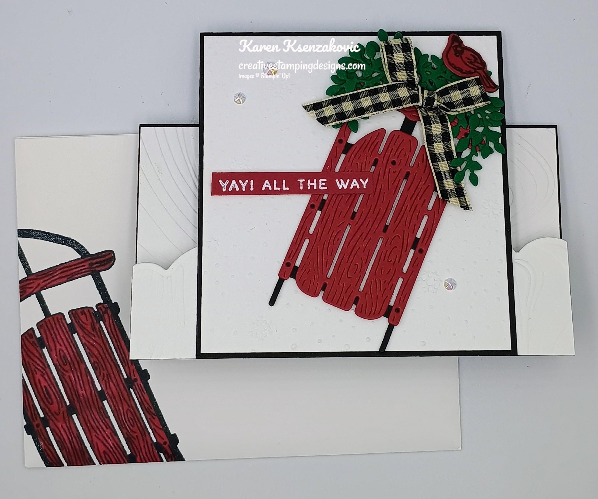 Stampin’ Up! Sophisticated Sled Step Card for Fun Fold Friday ...