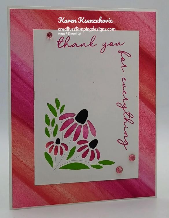 Stampin’ Up! Spring Corners Thank You | Creative Stamping Designs