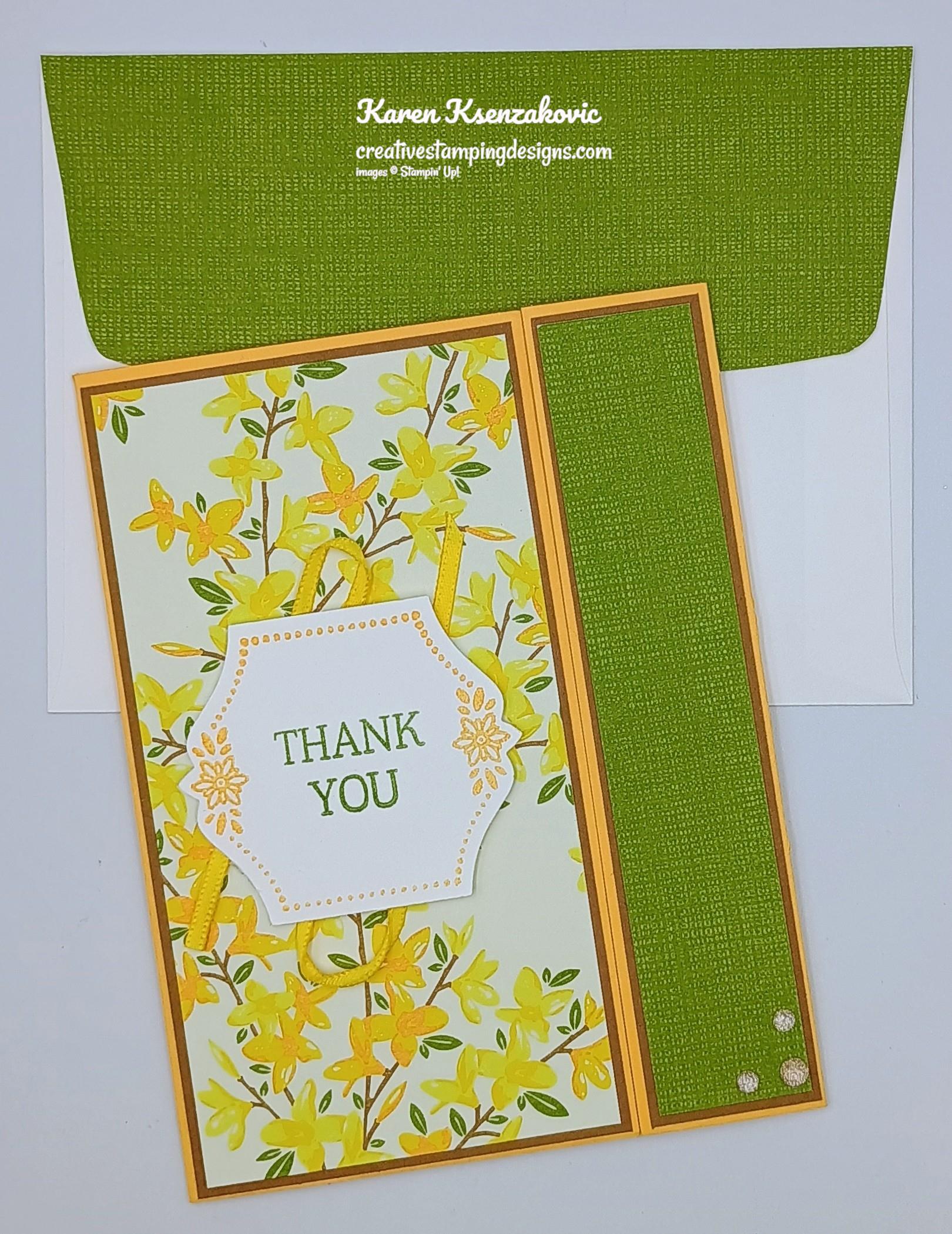 Stampin’ Up! Bright Borders Thank You for Fun Fold Friday | Creative ...