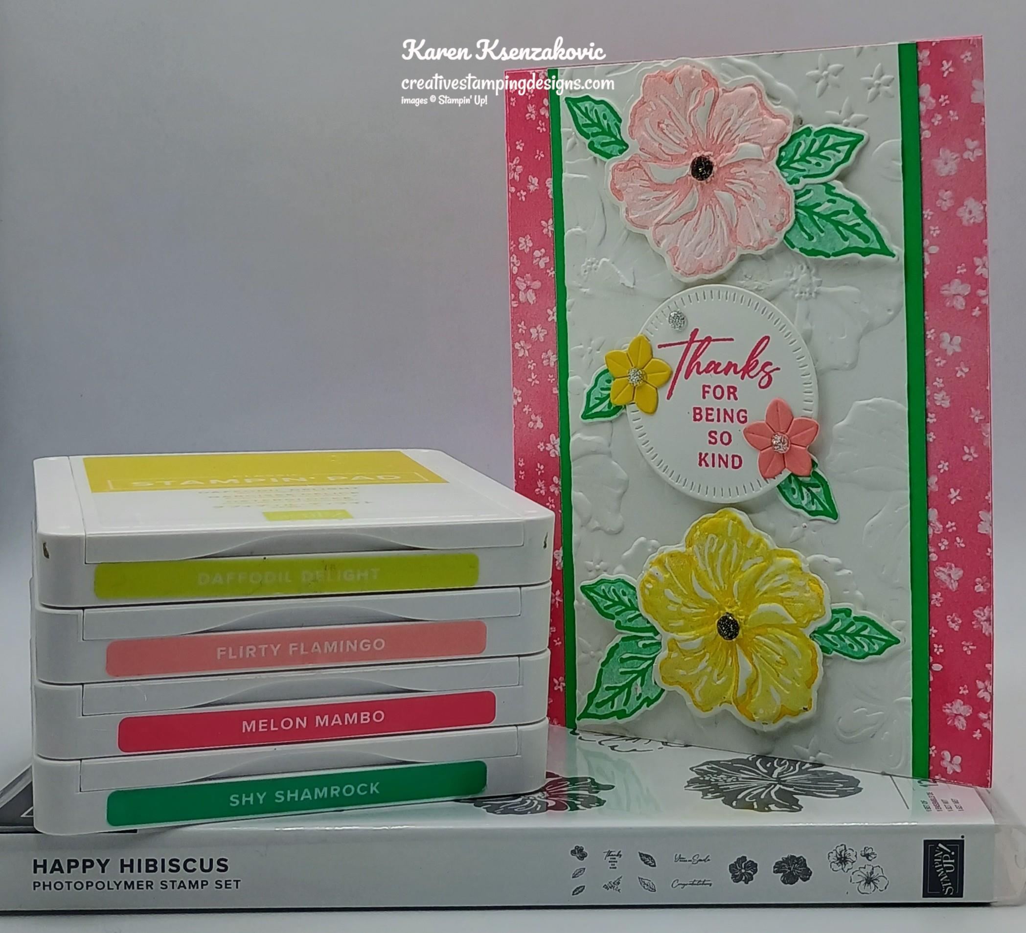 Stampin’ Up! Happy Hibiscus Thanks | Creative Stamping Designs