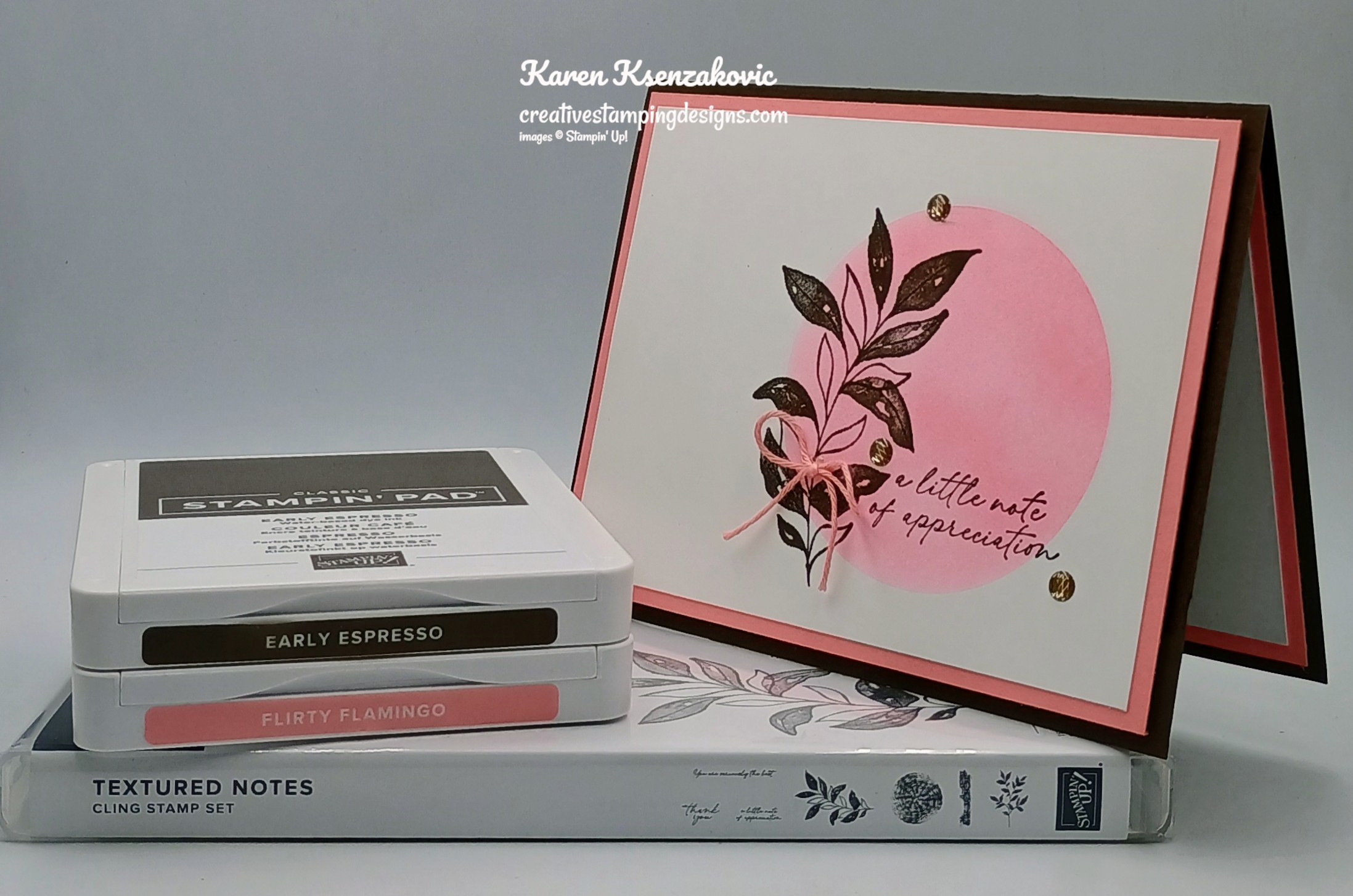 Stampin’ Up! Textured Notes CAS | Creative Stamping Designs