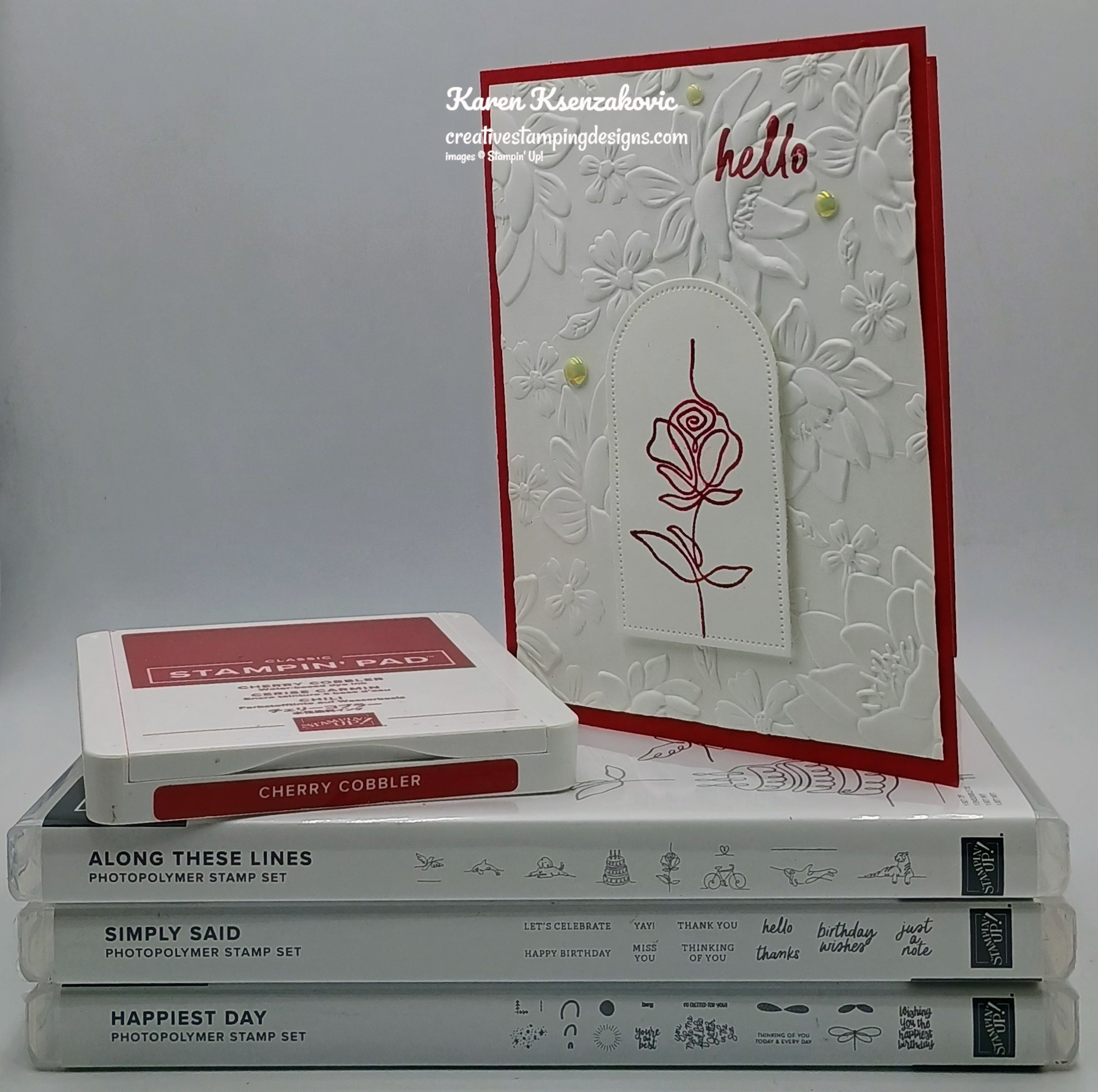 Stampin’ Up! Along these Lines Rose | Creative Stamping Designs