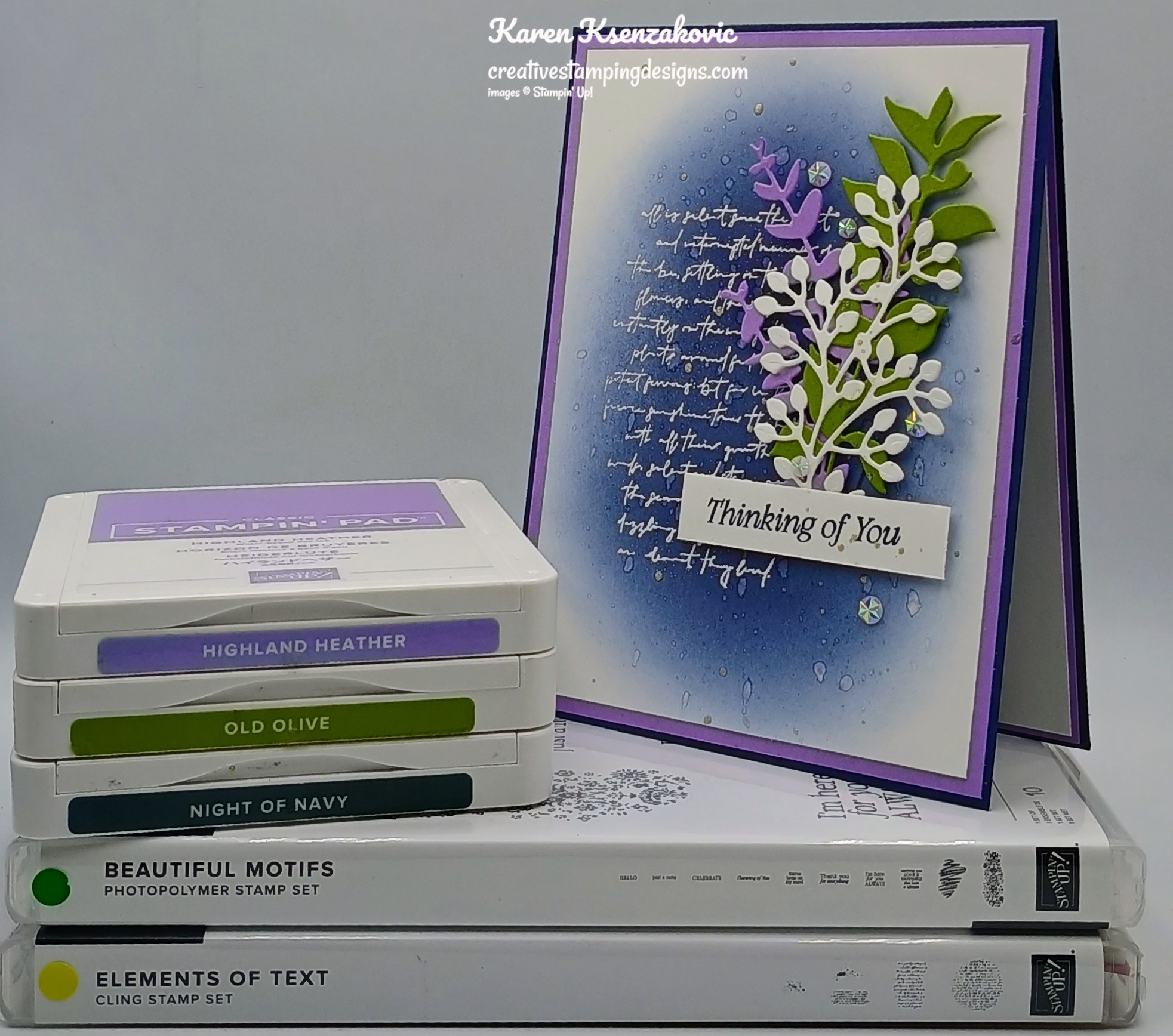 Stampin’ Up! Beautiful Motifs Elements of Text | Creative Stamping Designs