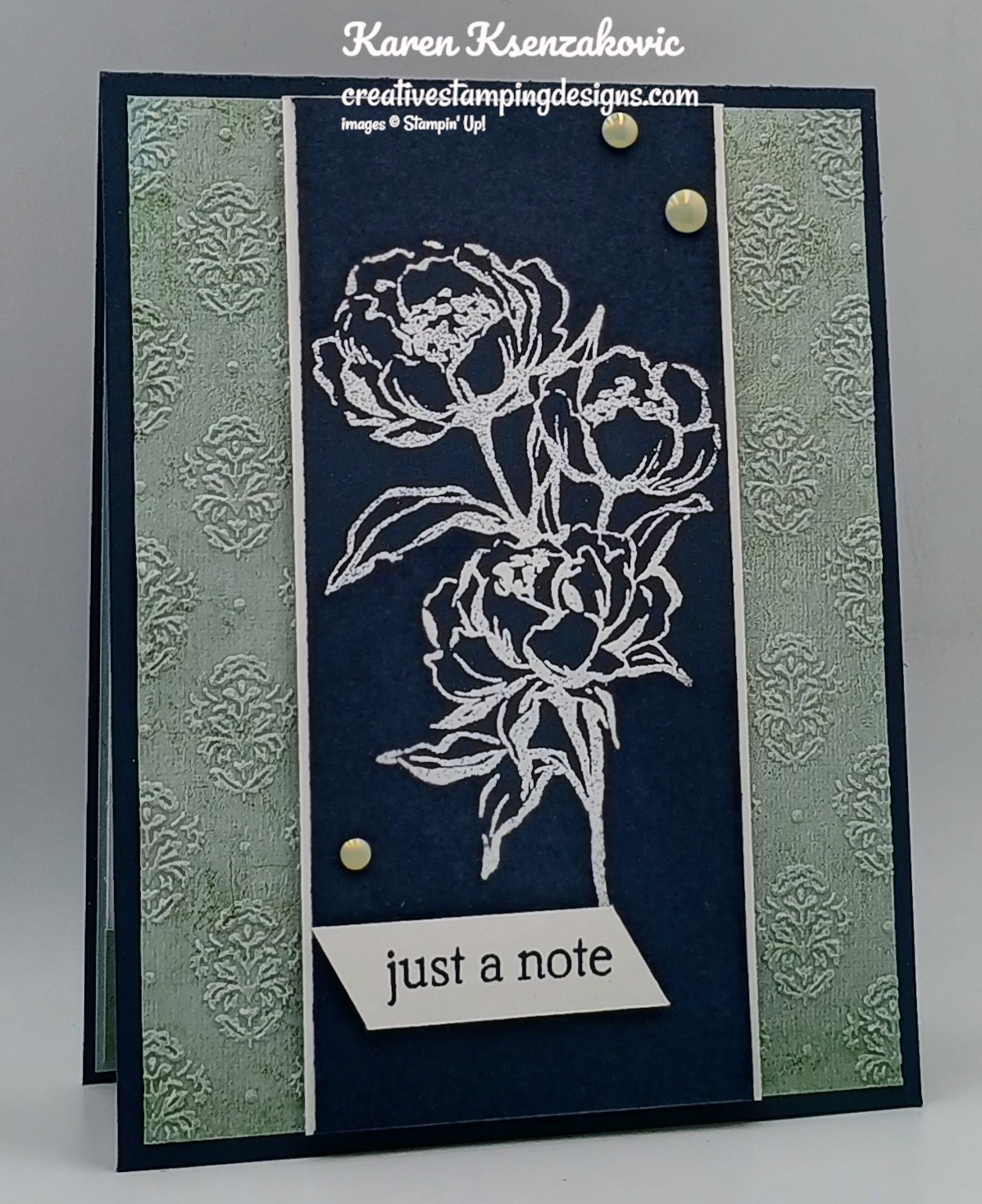 Stampin’ Up! Gallery Blooms CAS | Creative Stamping Designs