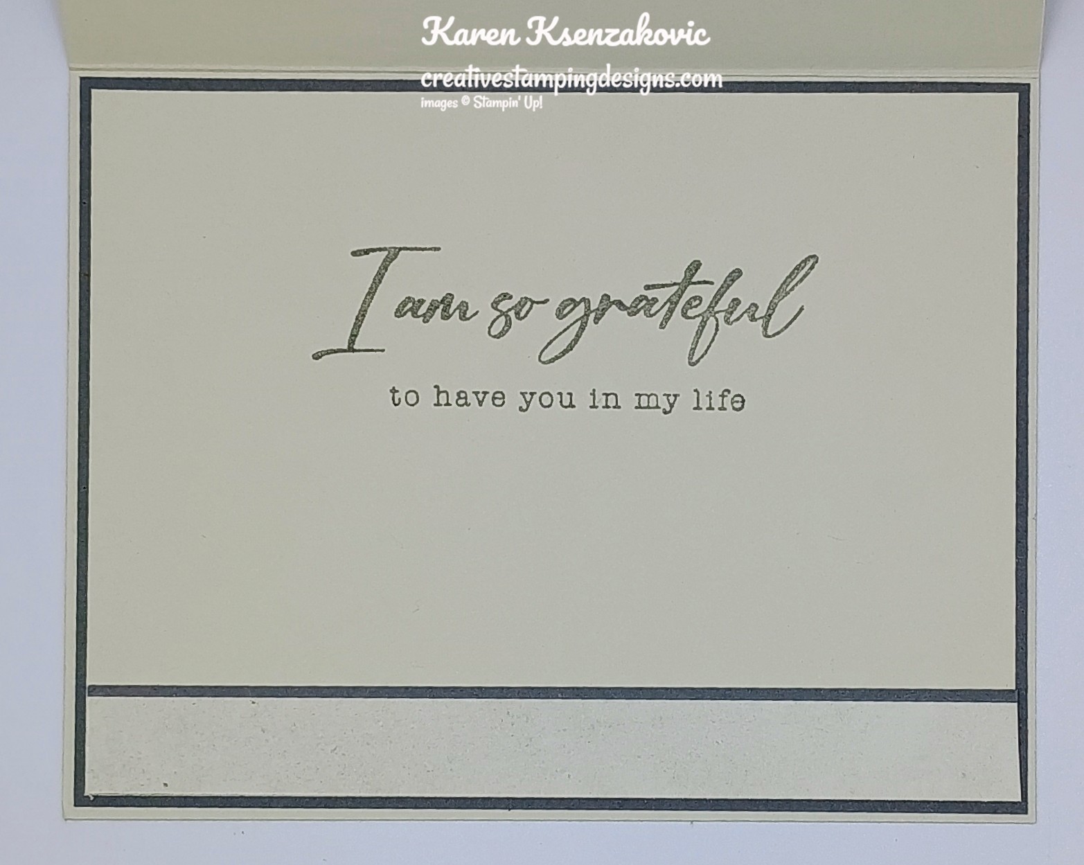 Stampin’ Up! Sentimental Framing CAS | Creative Stamping Designs