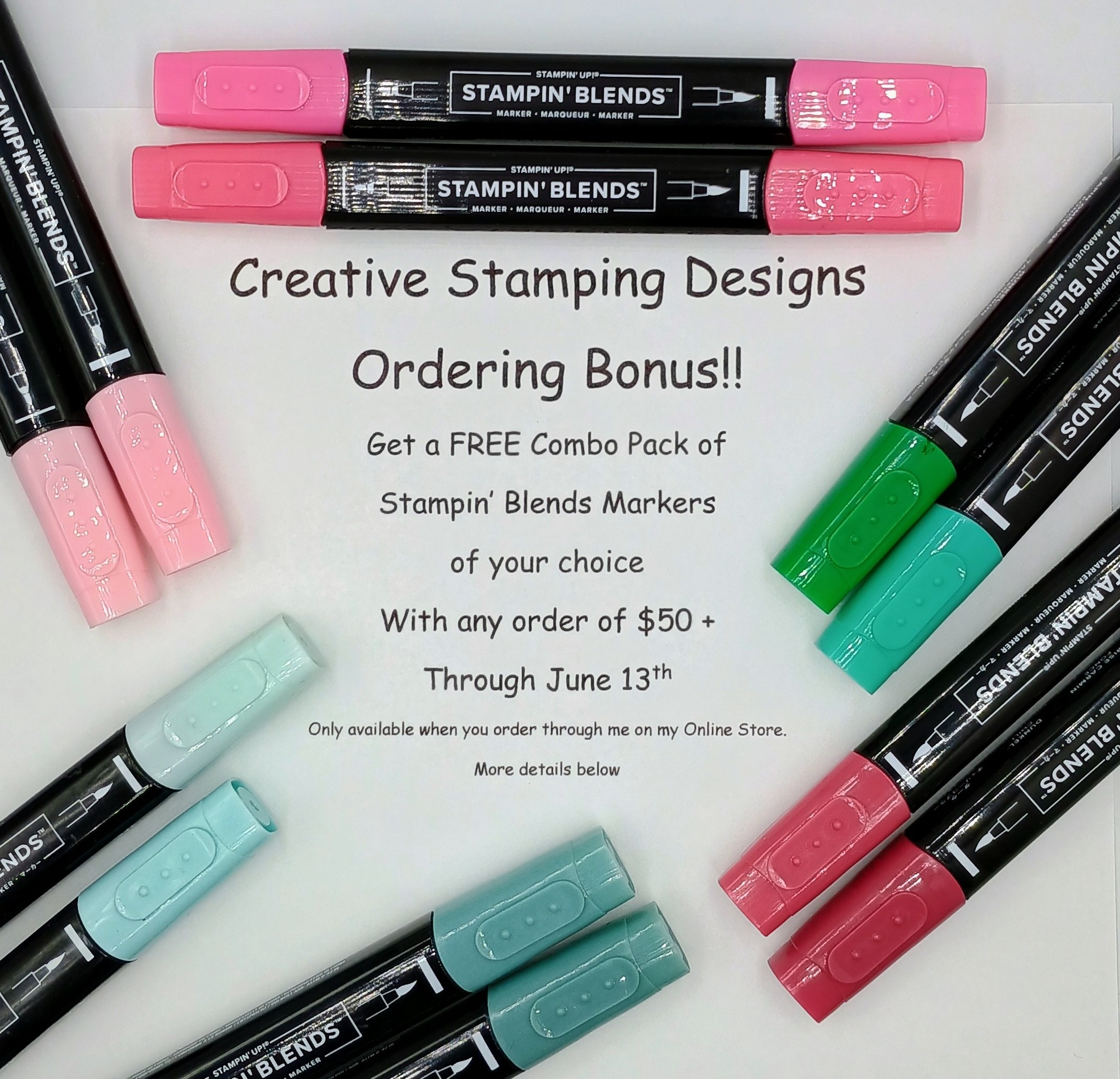 Stampin’ Blends Ordering Special from Creative Stamping Designs ...