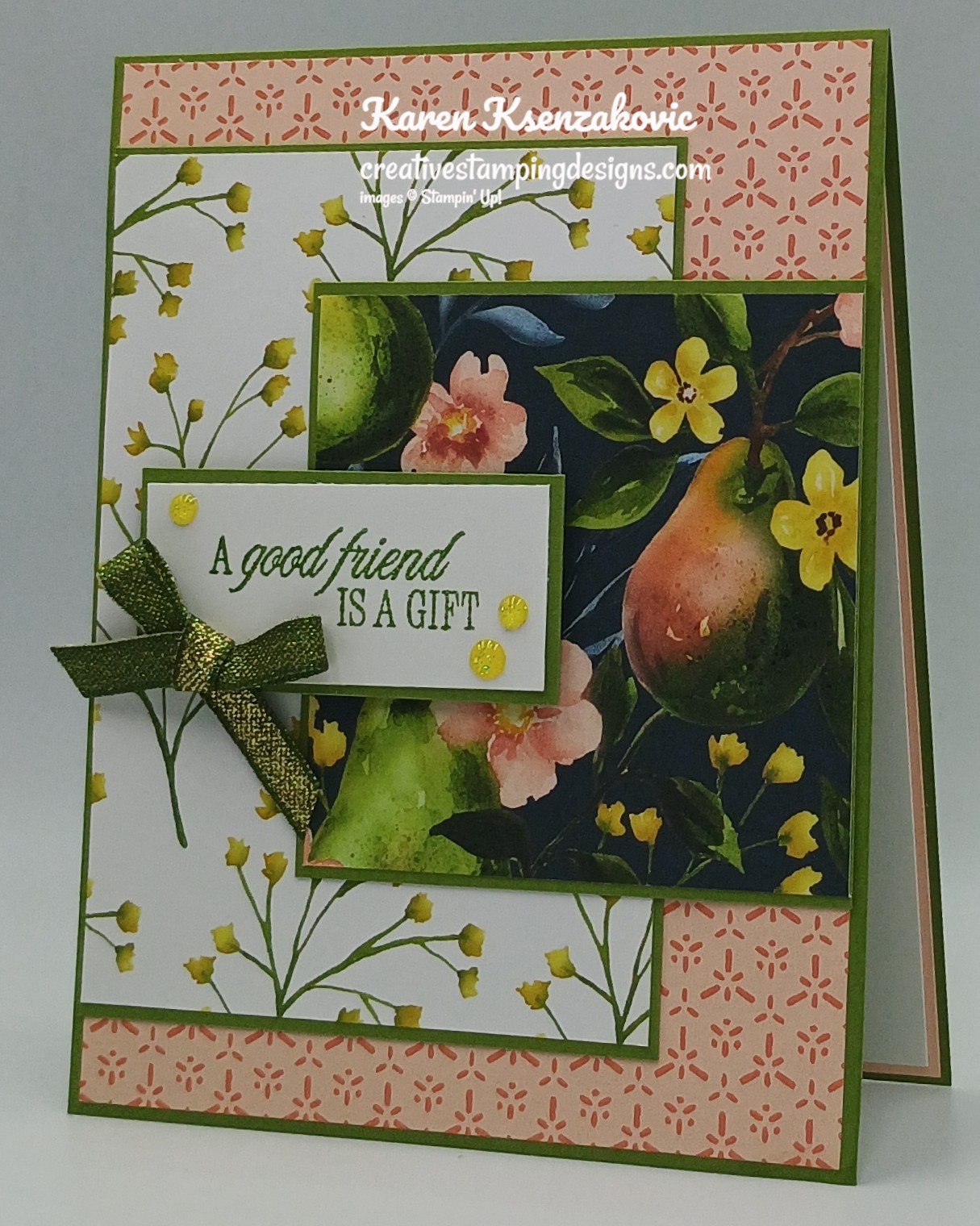 Stampin’ Up! Perfectly Pears for The Happy Inkin’ Thursday Blog Hop ...