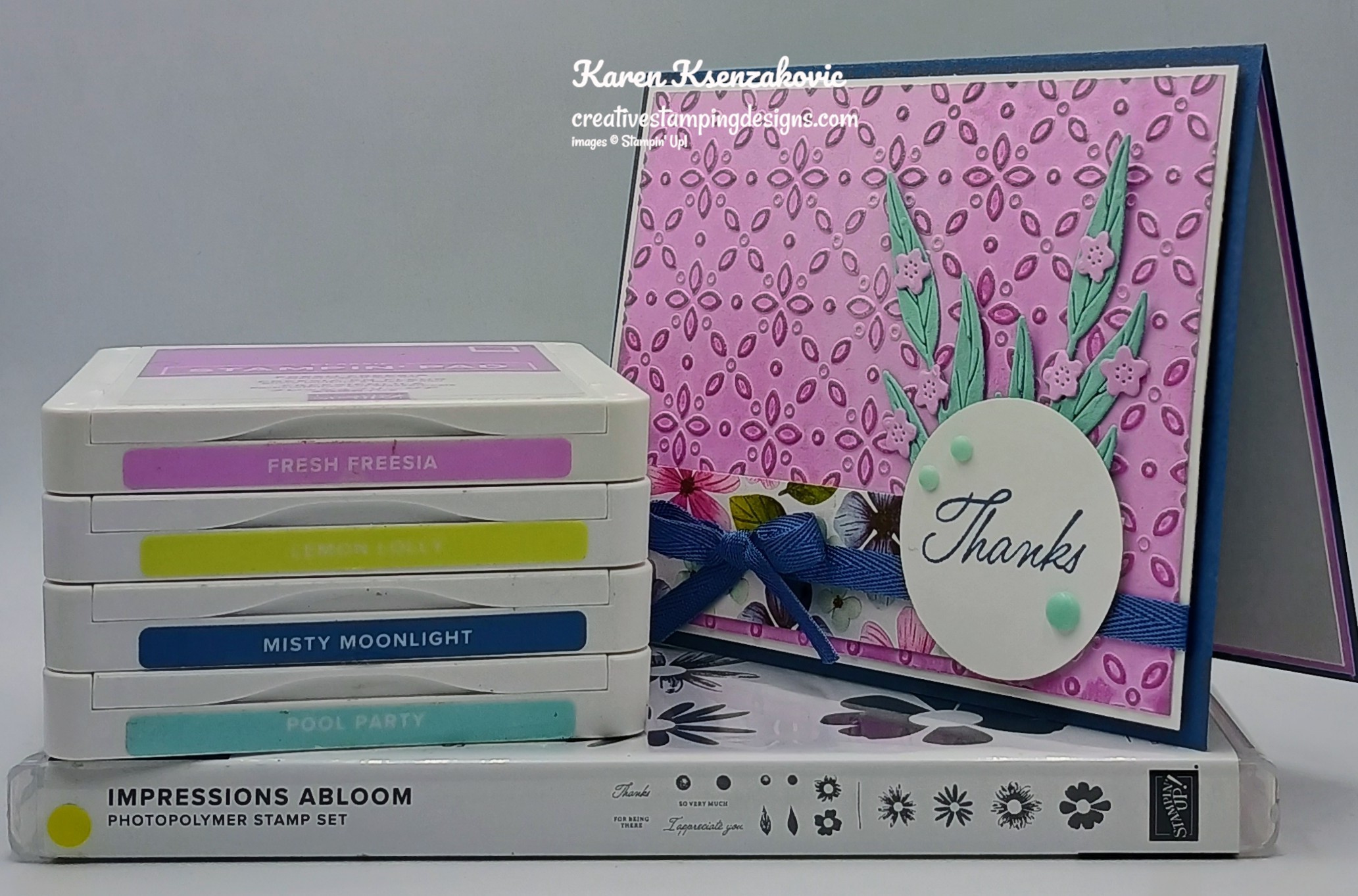 Stampin’ Up! Impressions Abloom Thanks | Creative Stamping Designs