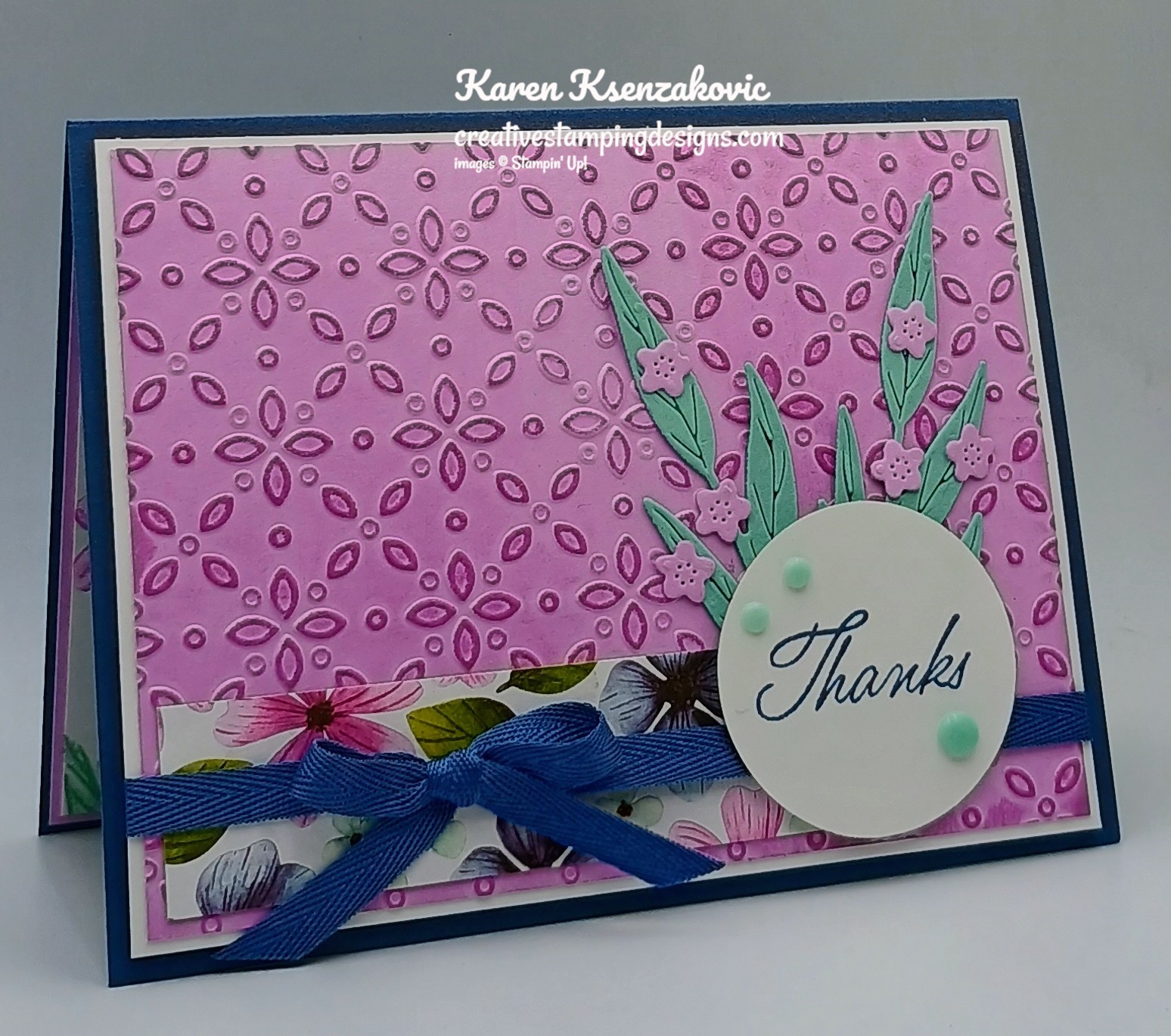 Stampin’ Up! Impressions Abloom Thanks | Creative Stamping Designs