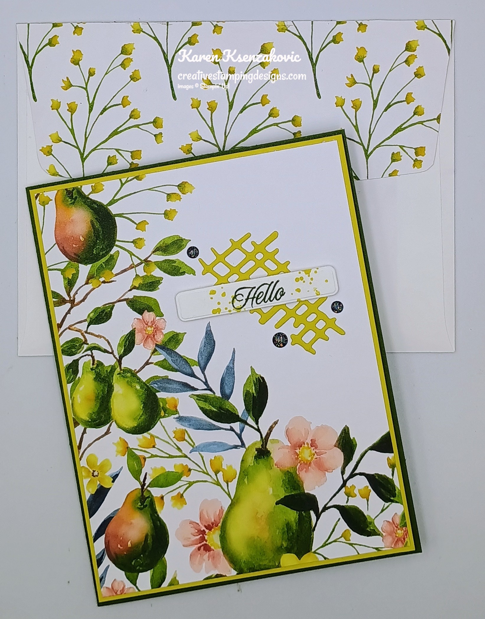 Stampin’ Up! Perfectly Pears CAS | Creative Stamping Designs