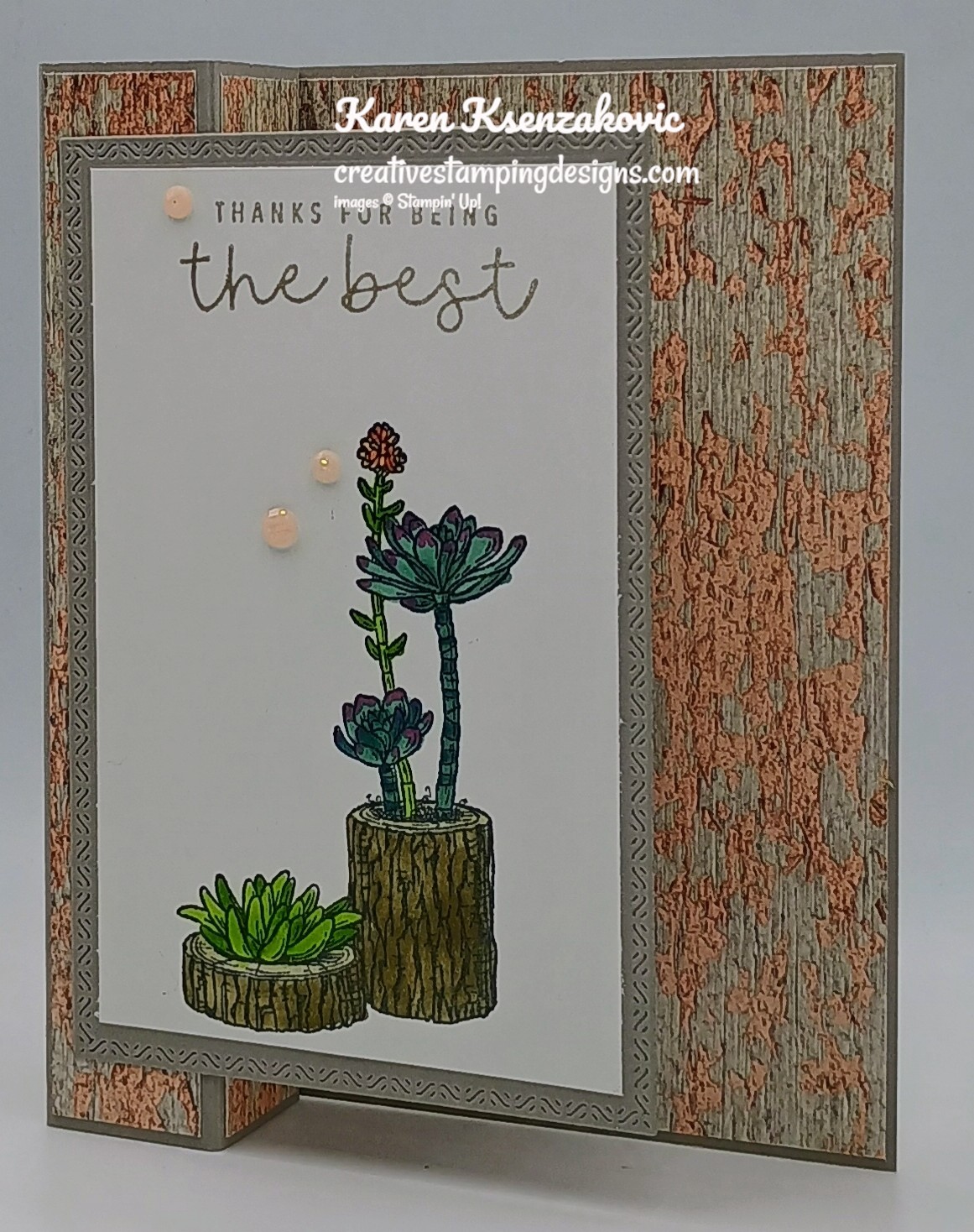 Stampin’ Up! Rustic Centerpiece Tower Fold | Creative Stamping Designs