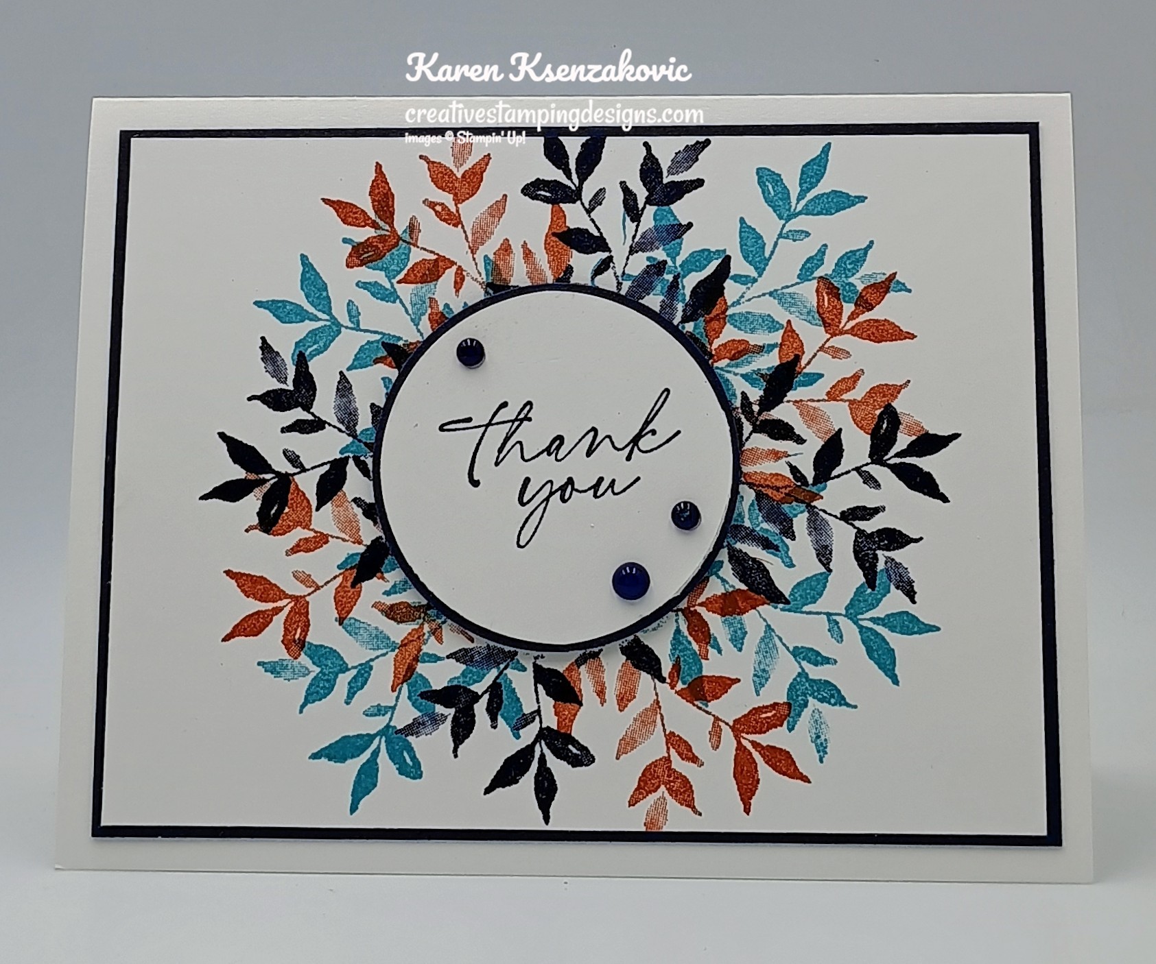 Stampin Up! Textured Notes CAS | Creative Stamping Designs