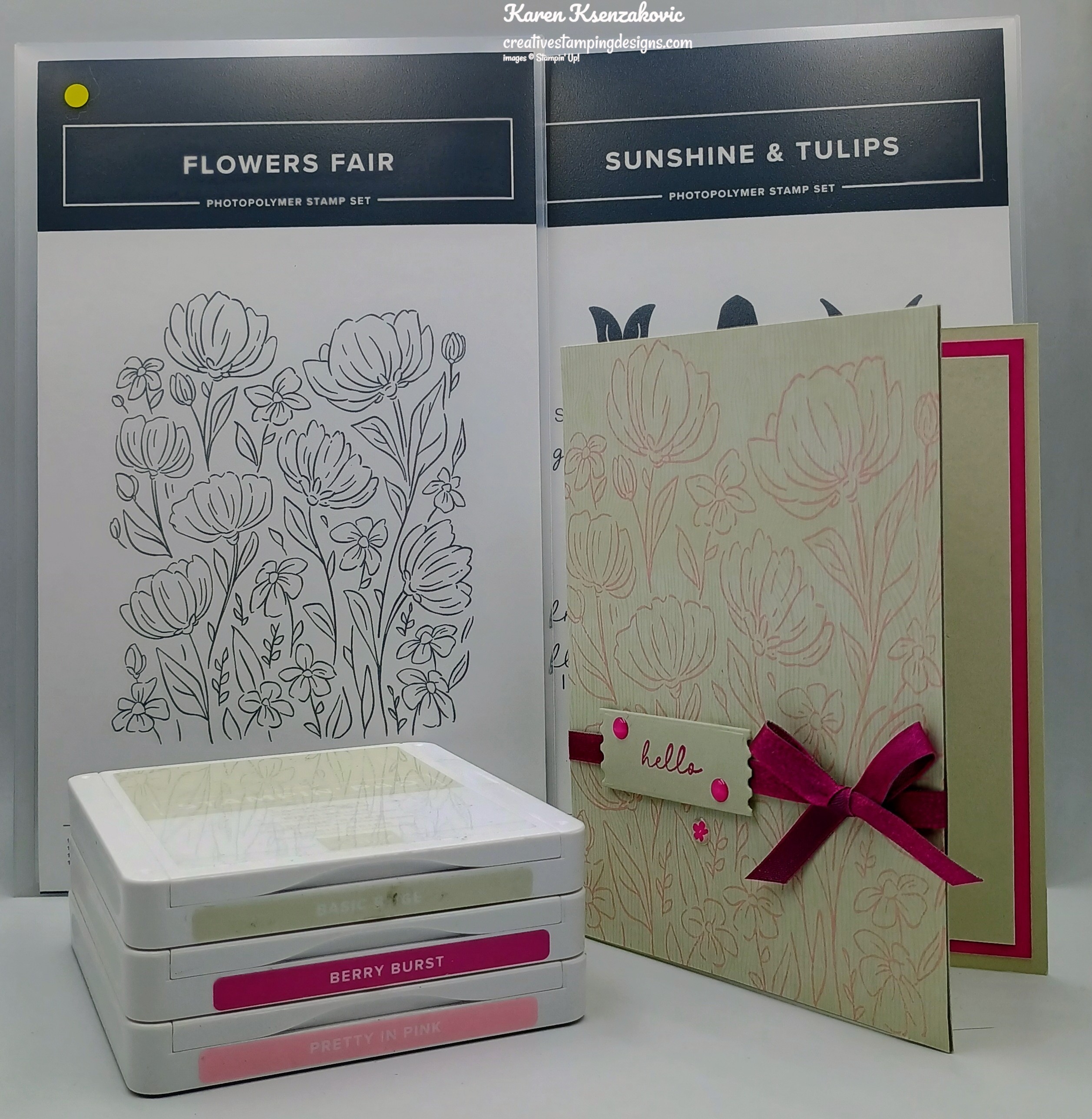 Stampin’ Up! Flower Fair Hello | Creative Stamping Designs